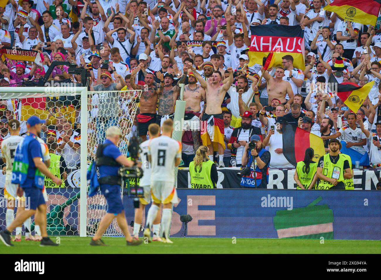 DFB fans celebrate their team after the quarter final match GERMANY ...