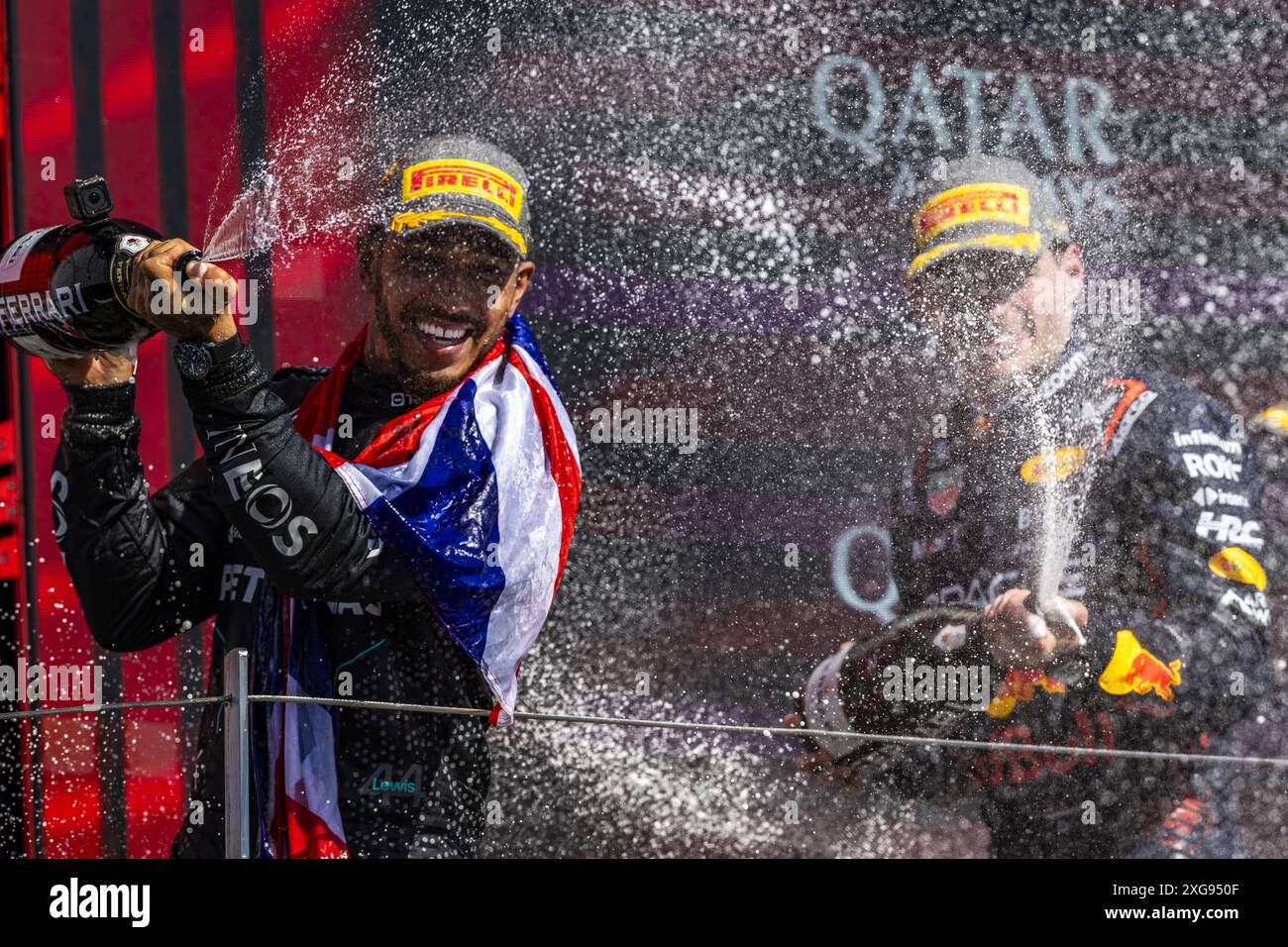 Podium of the Race on day 4, Sunday july 7, 2024 of the formula 1 qatar ...