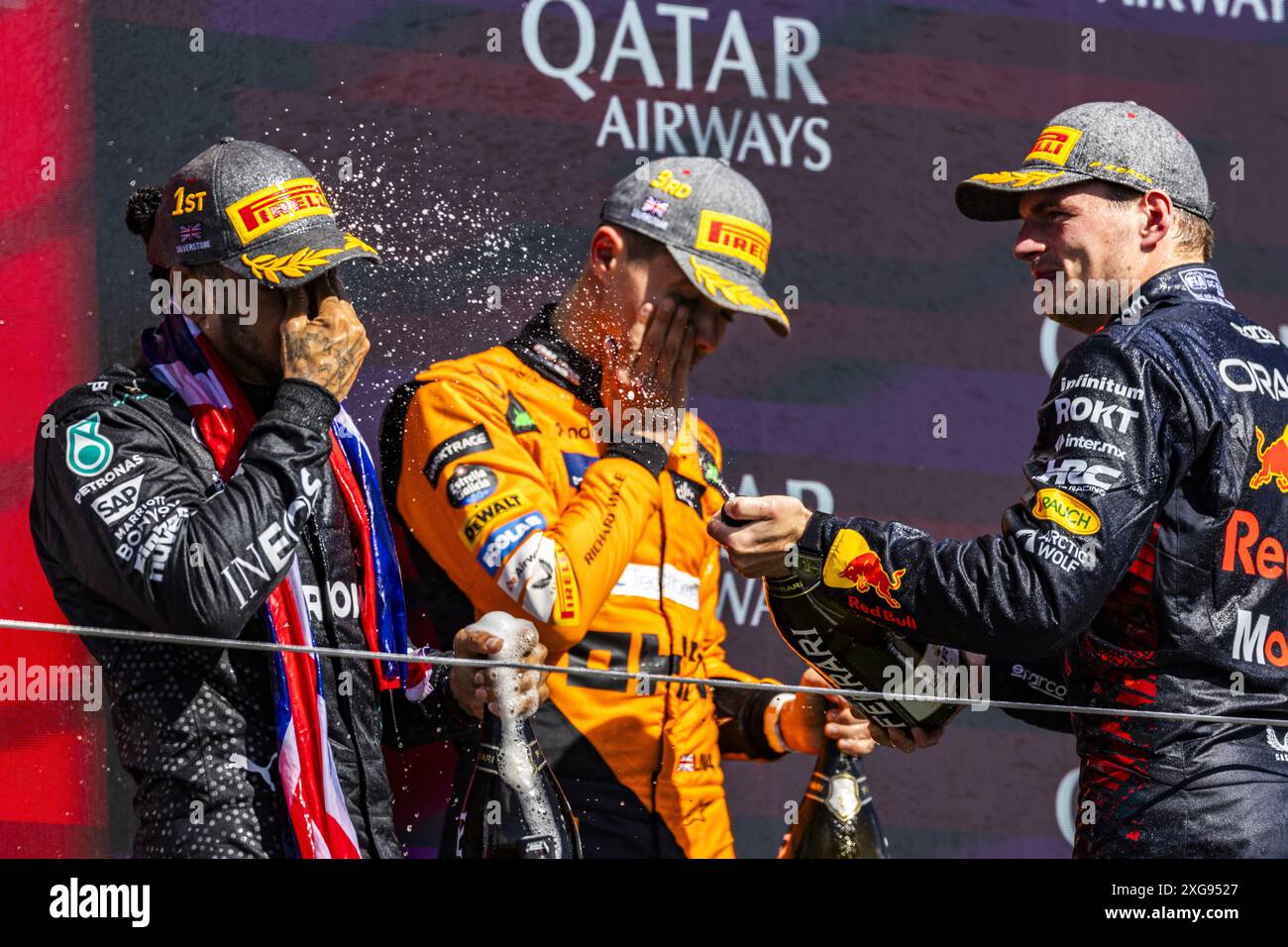 Podium of the Race on day 4, Sunday july 7, 2024 of the formula 1 qatar ...