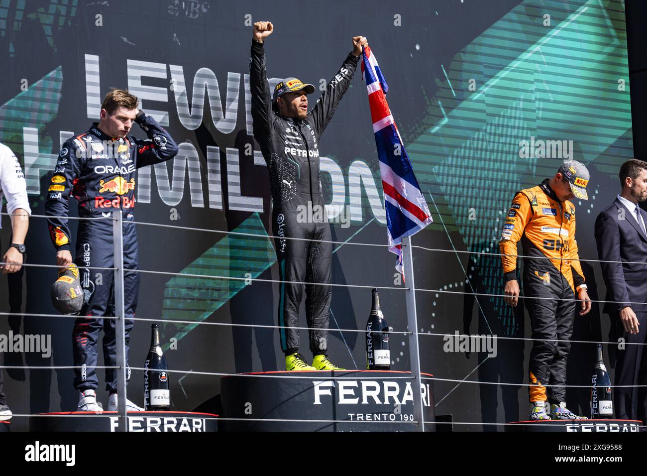 Podium of the Race on day 4, Sunday july 7, 2024 of the formula 1 qatar ...
