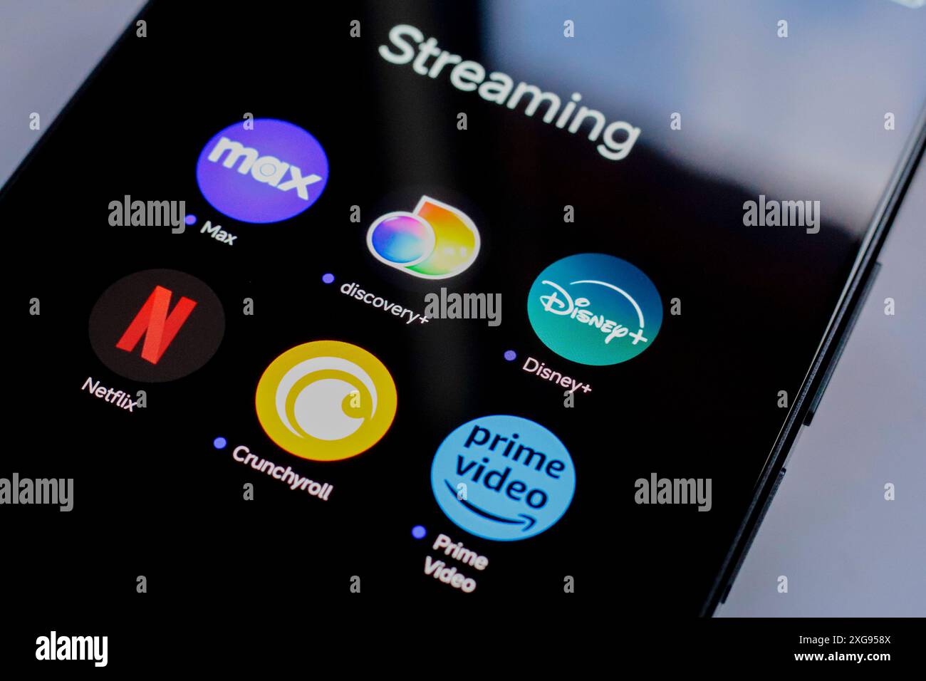 In this photo illustration, the logos of video streaming apps Max ...