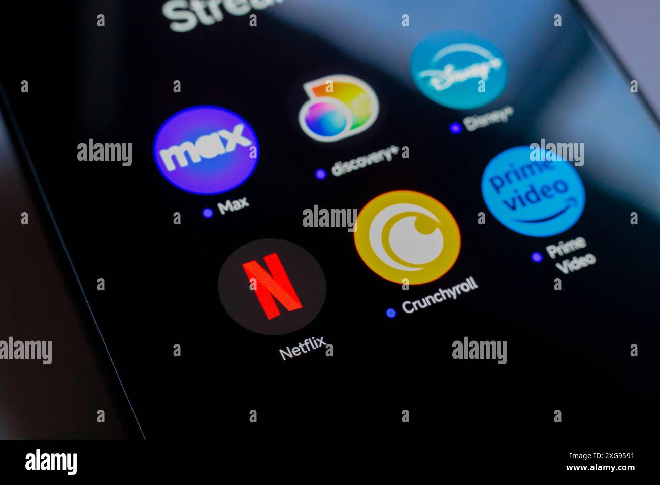 In this photo illustration, the logos of video streaming apps Max ...