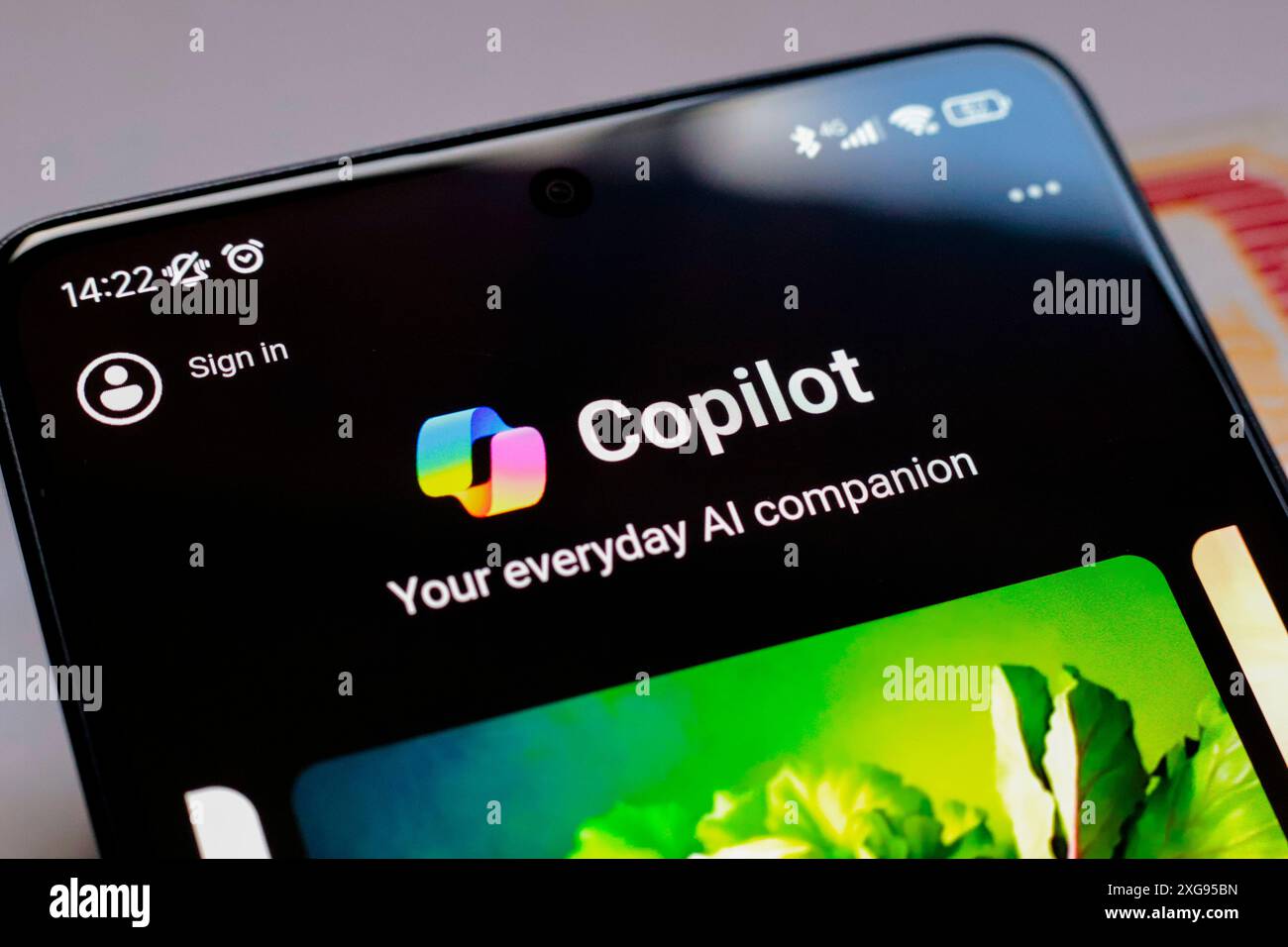 In this photo illustration, the home page of the Microsoft Copilot ...