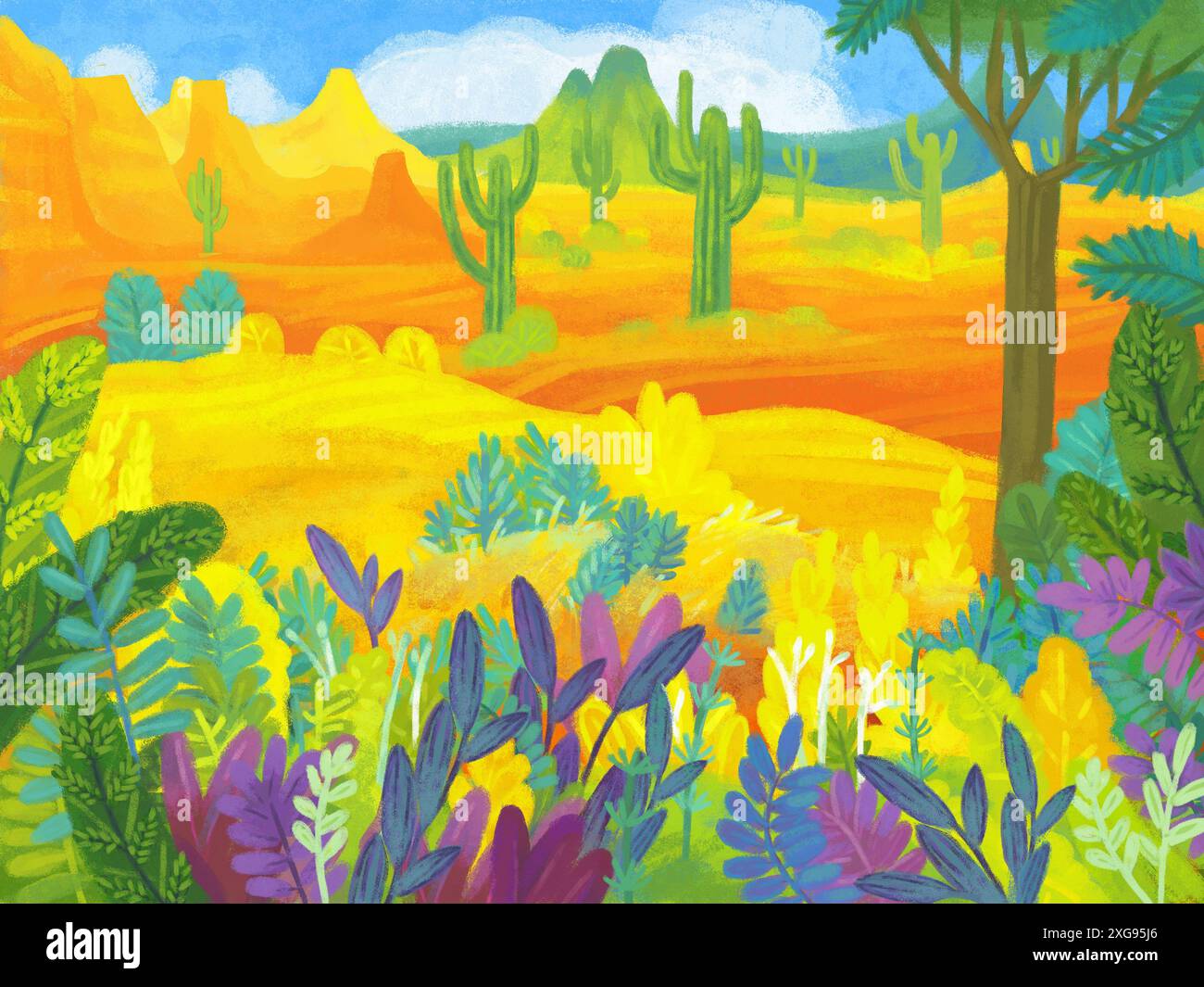 Jungle border cartoon hi-res stock photography and images - Alamy