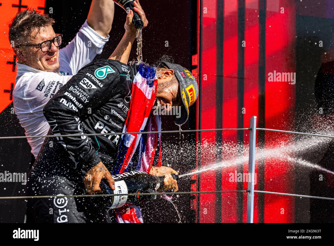 Silverstone, UK. 07th July, 2024. Podium of the Race on day 4, Sunday ...