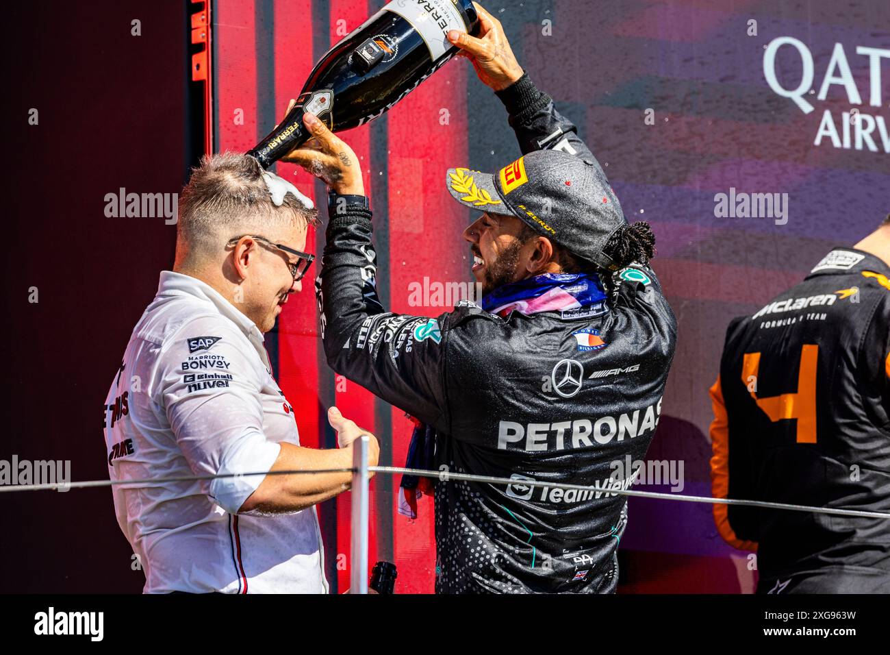 Silverstone, UK. 07th July, 2024. Podium of the Race on day 4, Sunday ...