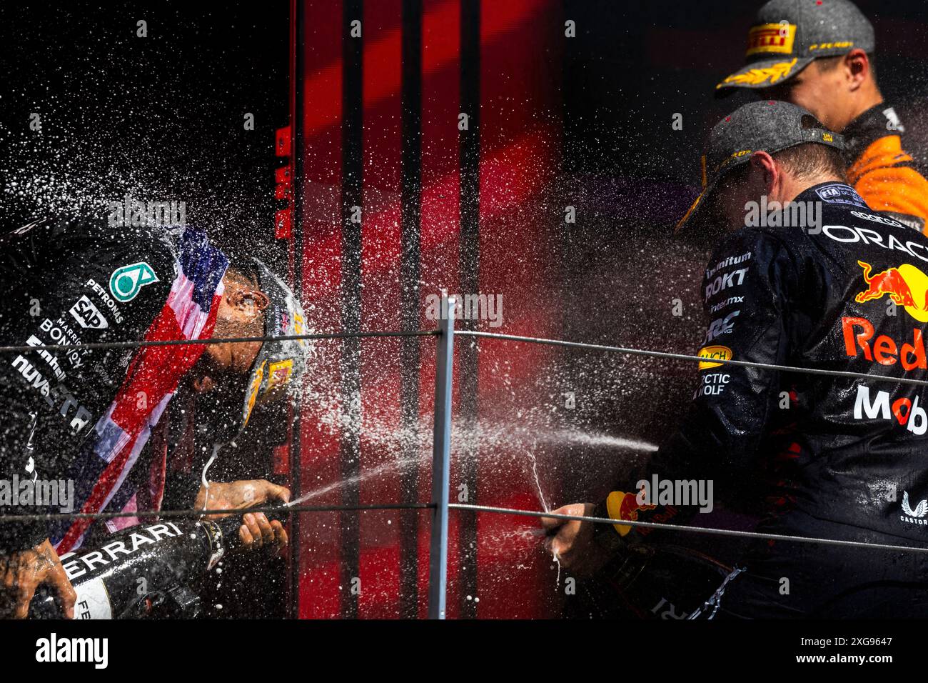 Silverstone, UK. 07th July, 2024. Podium of the Race on day 4, Sunday ...