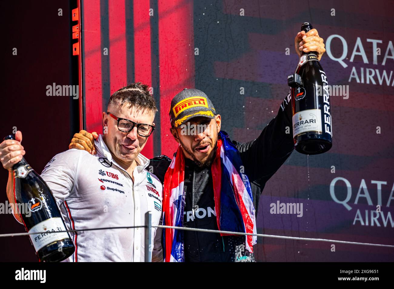 Silverstone, UK. 07th July, 2024. Podium of the Race on day 4, Sunday ...