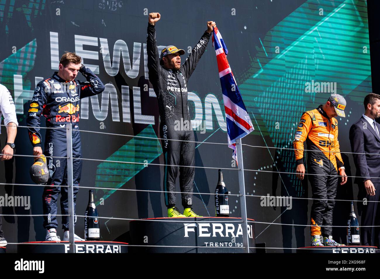 Silverstone, UK. 07th July, 2024. Podium of the Race on day 4, Sunday ...