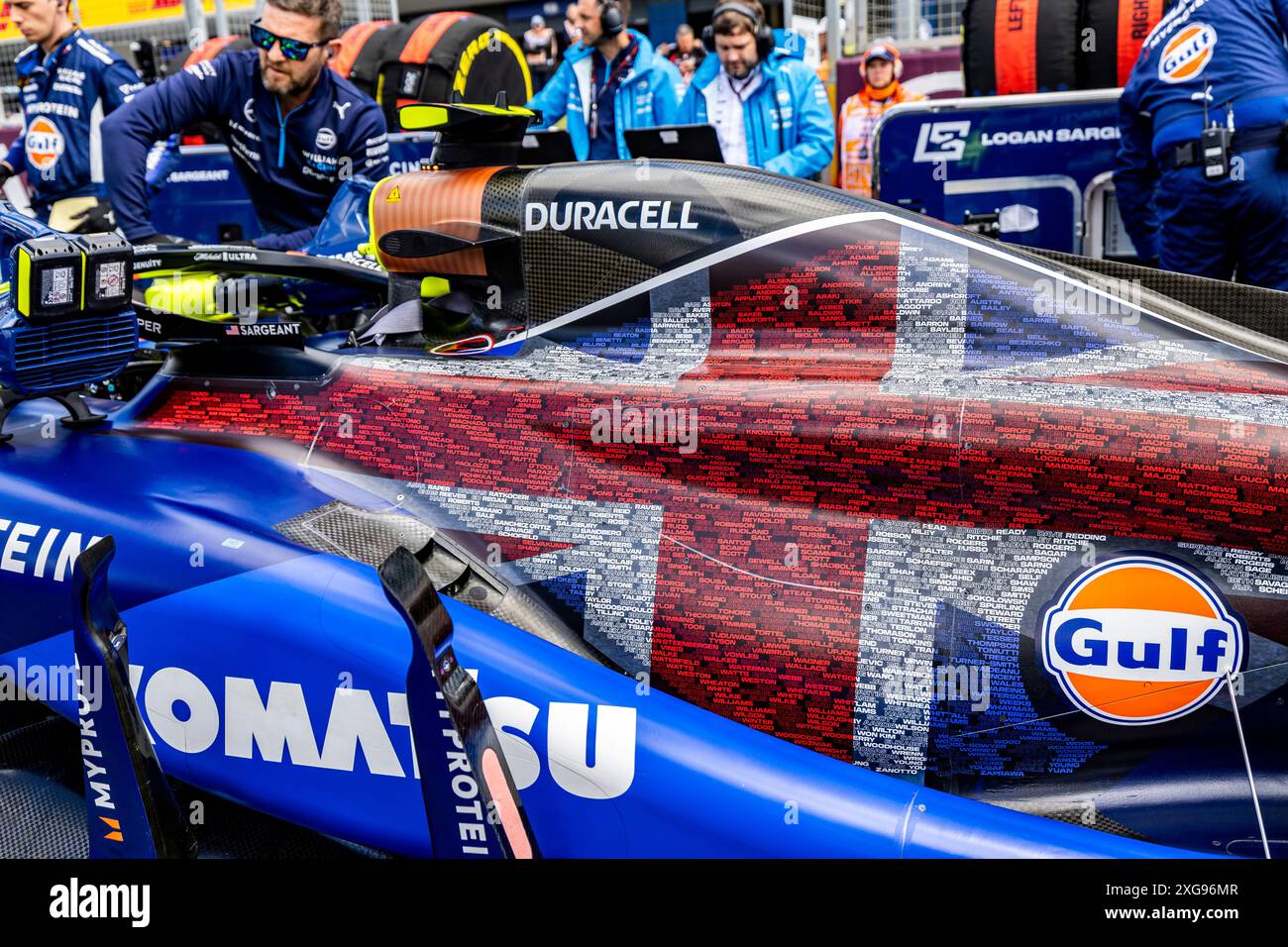 Silverstone, UK. 07th July, 2024. Williams Racing special livery with ...