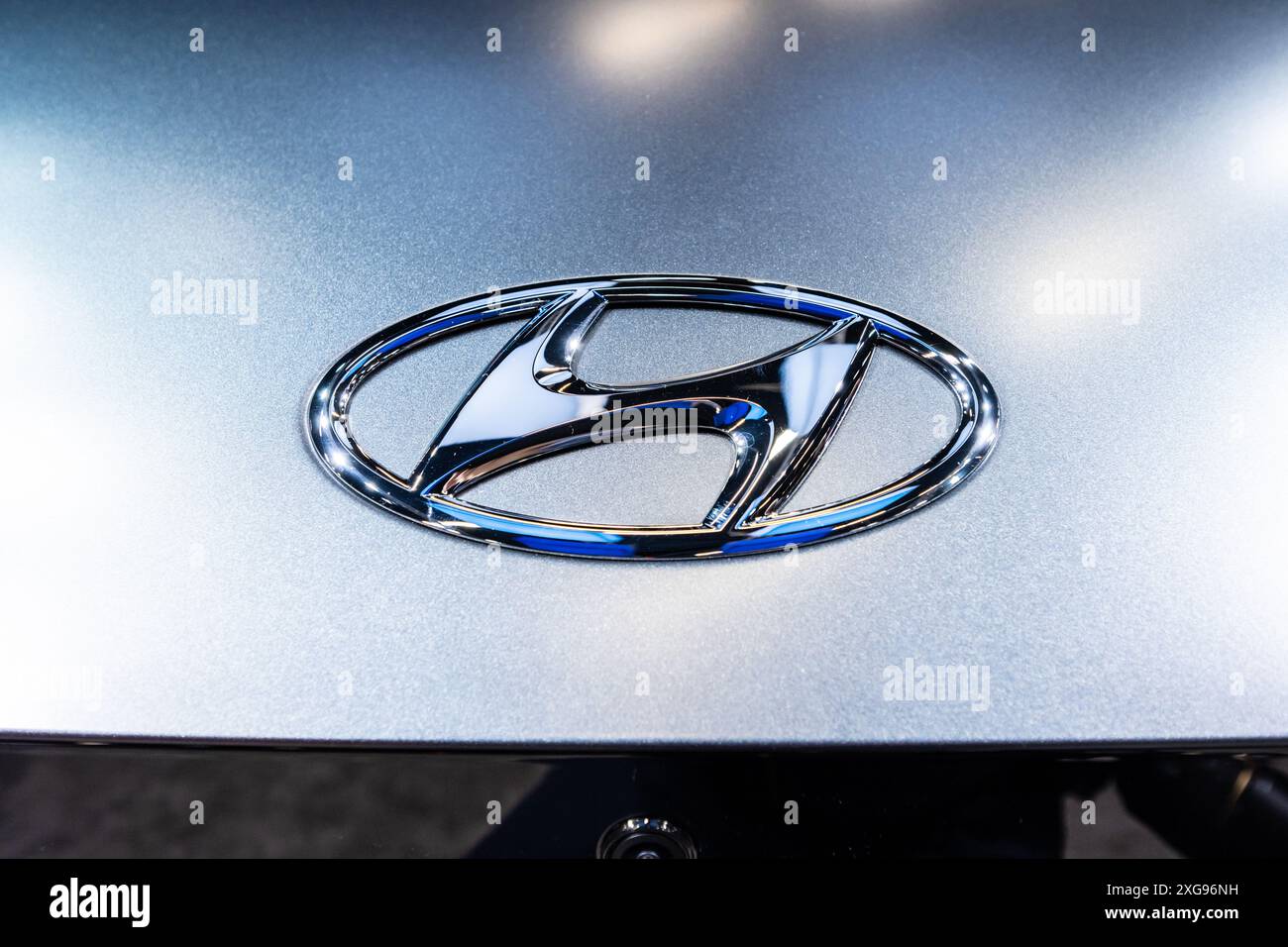 Gothenburg, Sweden - december 03 2022: Badge of a 2023 Hyundai Ioniq 5 ...