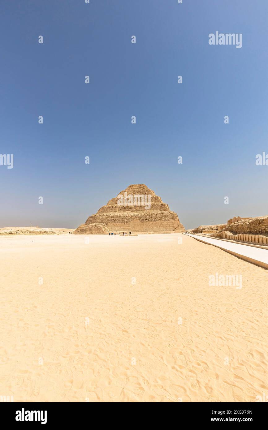 Saqqara(Saqqarah, Sakkara), Step Pyramid of Djoser(Djeser, Zoser), west ...