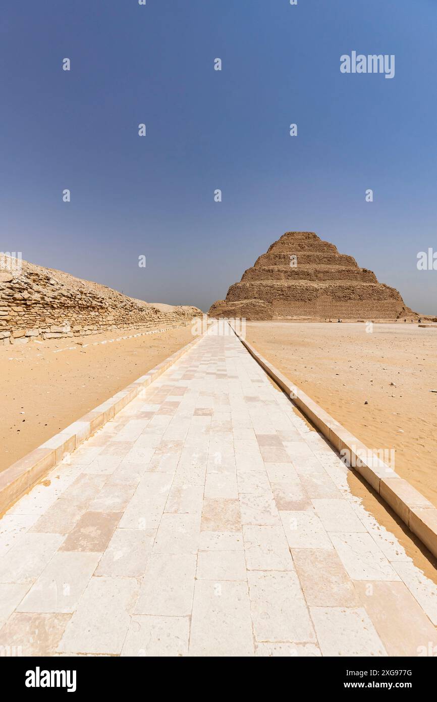 Saqqara(Saqqarah, Sakkara), Step Pyramid of Djoser(Djeser, Zoser), west ...