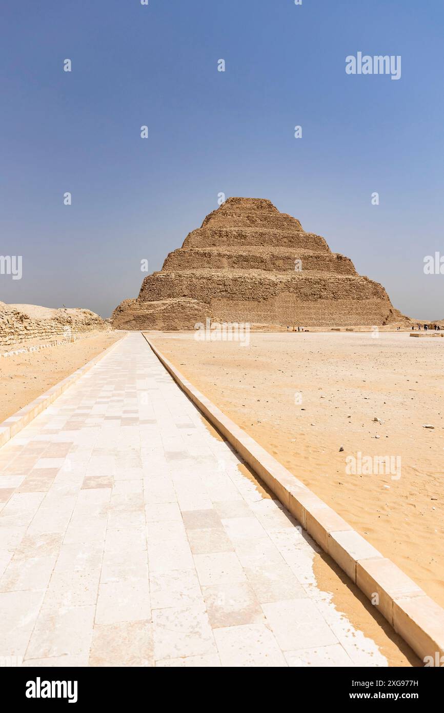 Saqqara(Saqqarah, Sakkara), Step Pyramid of Djoser(Djeser, Zoser), west ...
