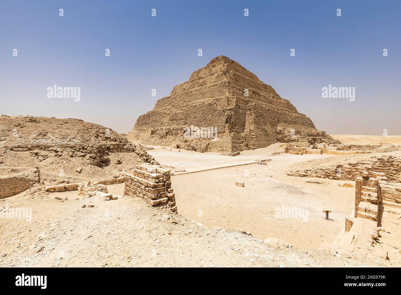 Saqqara(Saqqarah, Sakkara), Step Pyramid of Djoser(Djeser, Zoser), west ...