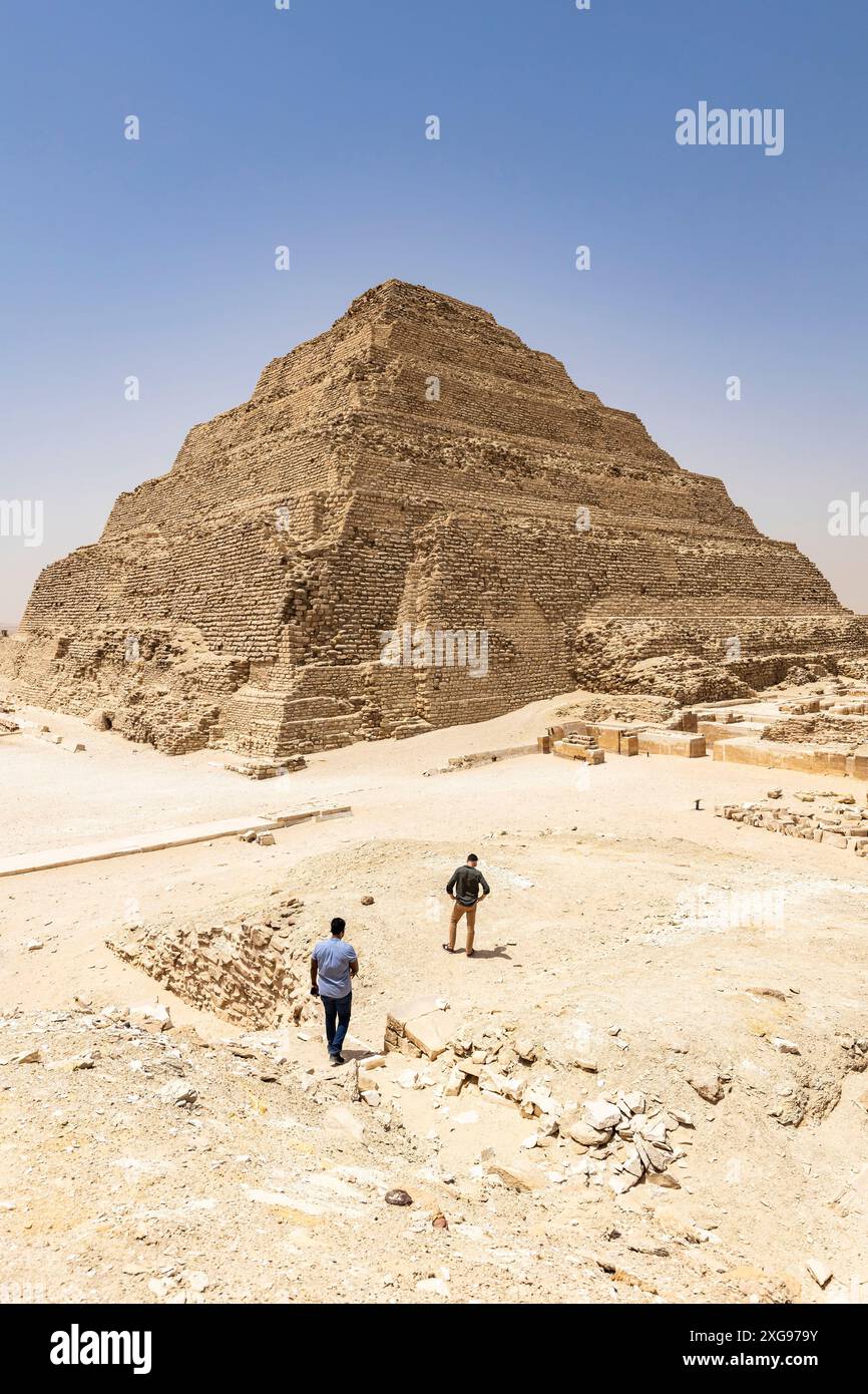 Saqqara(Saqqarah, Sakkara), Step Pyramid of Djoser(Djeser, Zoser), west ...
