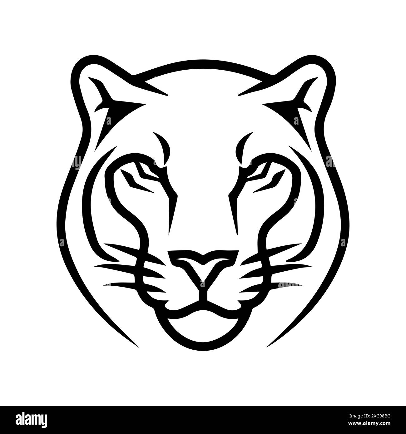panther icon or modern line symbol. Vector line art and icon design ...