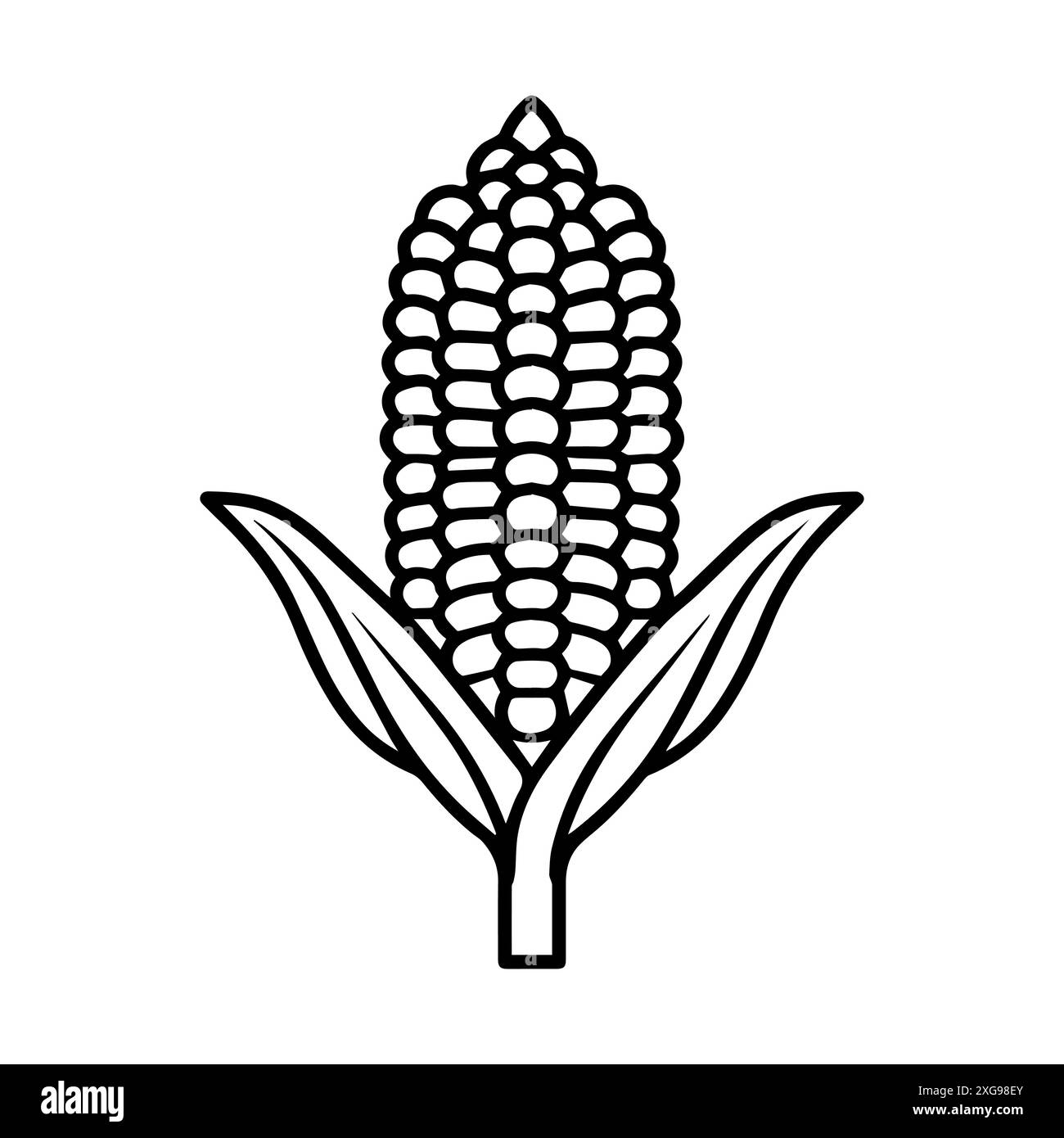 Corn icon or modern line symbol. Vector line art and icon design with ...