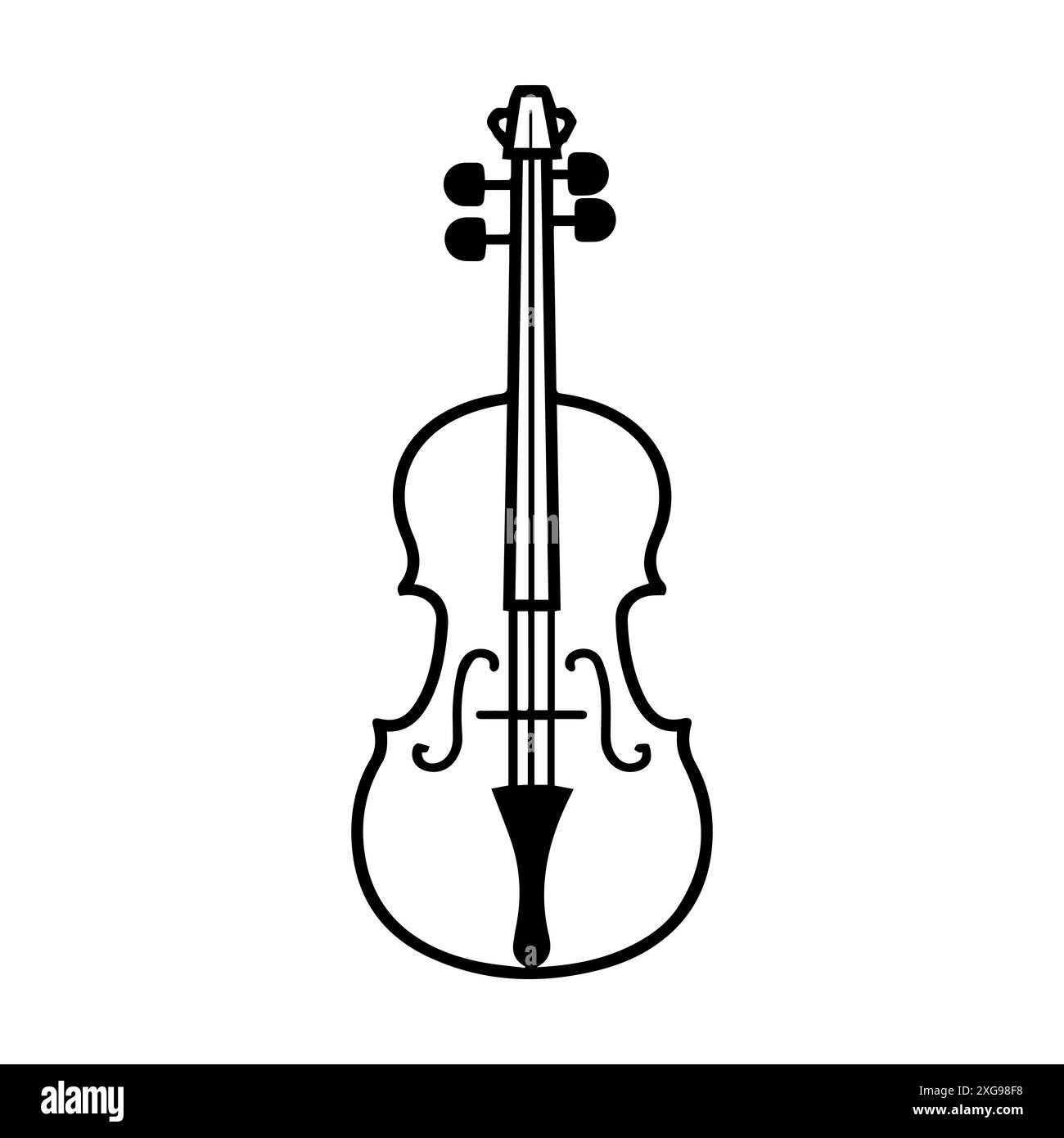 violin icon or modern line symbol. Vector line art and icon design with ...
