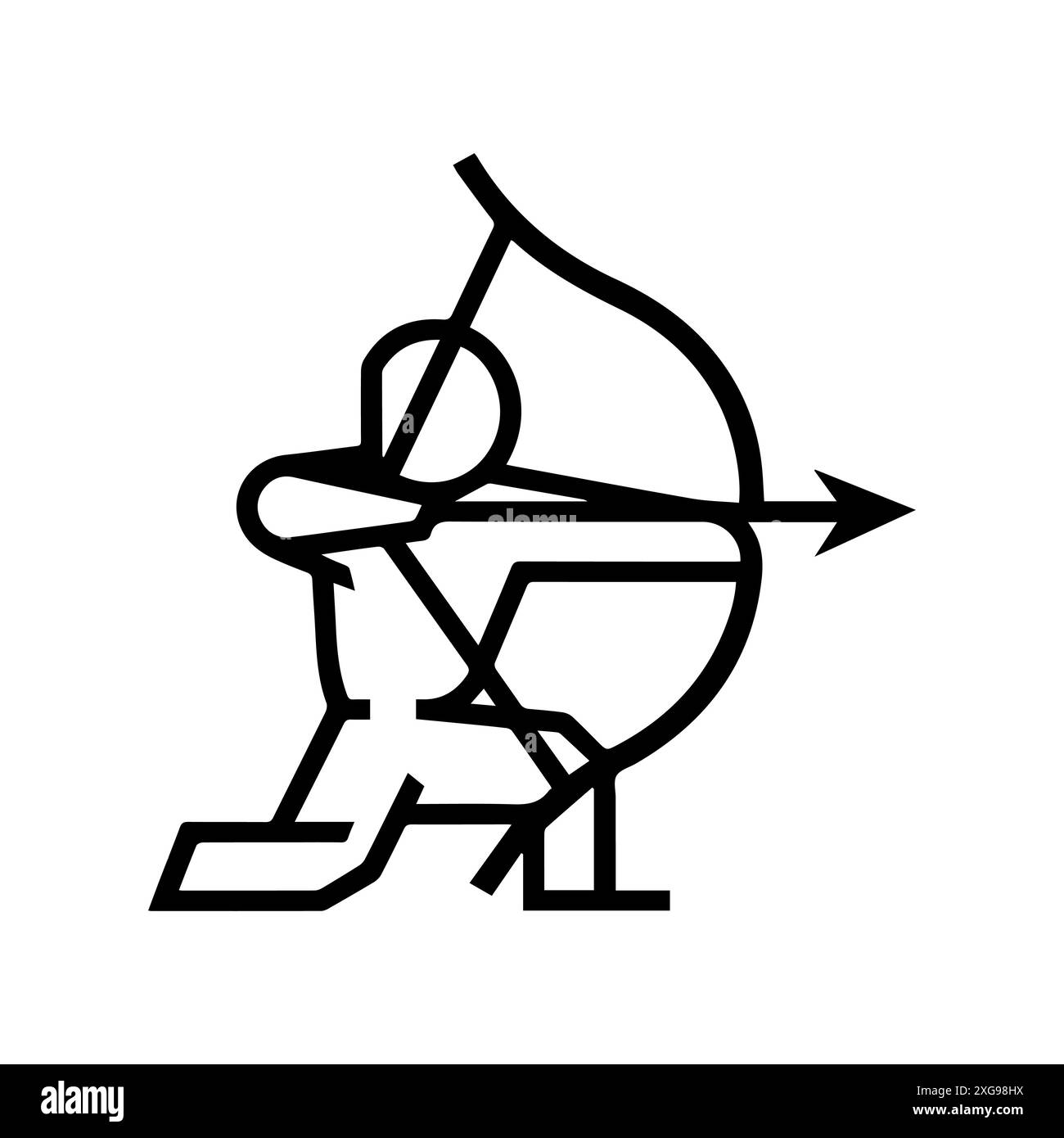 Archery icon or modern line symbol. Vector line art and icon design ...