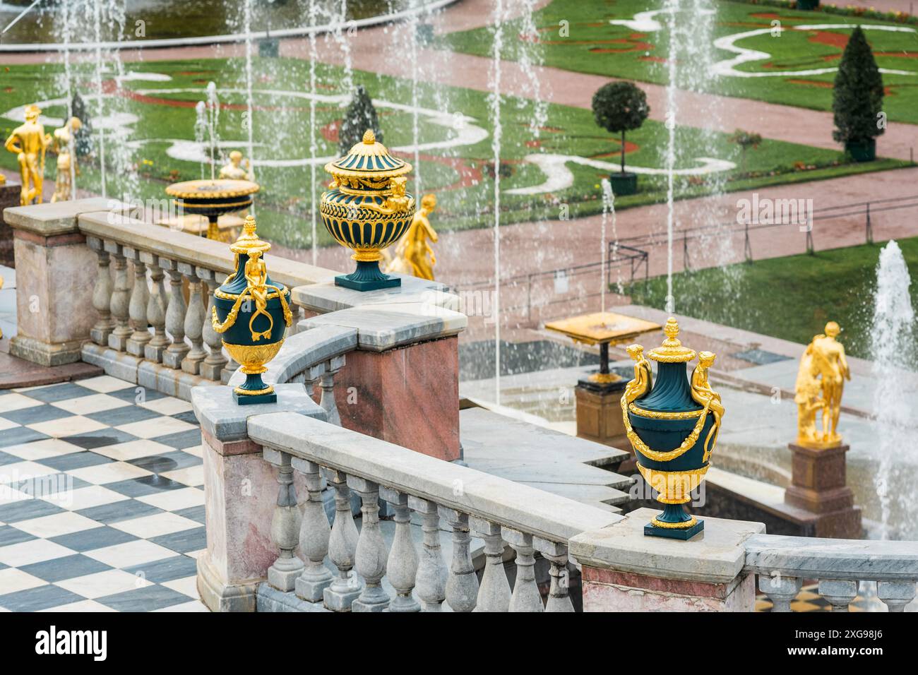 Saint Petersburg, Russia - June 06, 2024: decorative vintage vases on ...