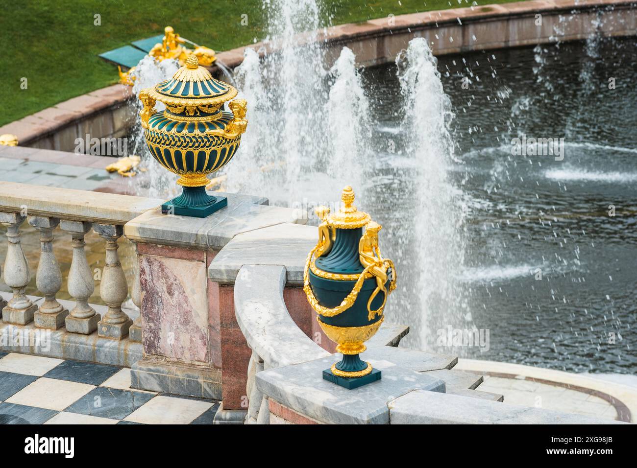 Saint Petersburg, Russia - June 06, 2024: decorative vintage vases on ...