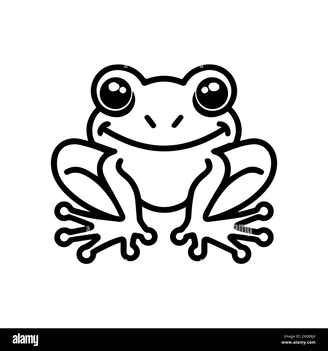 Frog icon or modern line symbol. Vector line art and icon design with ...