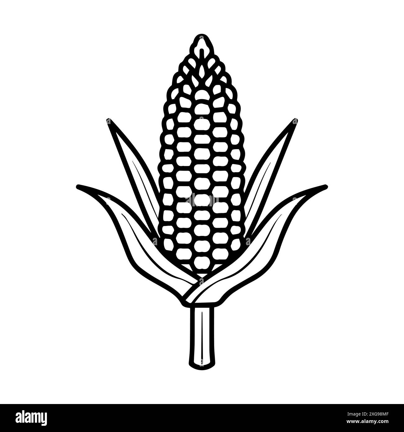 Corn icon or modern line symbol. Vector line art and icon design with ...