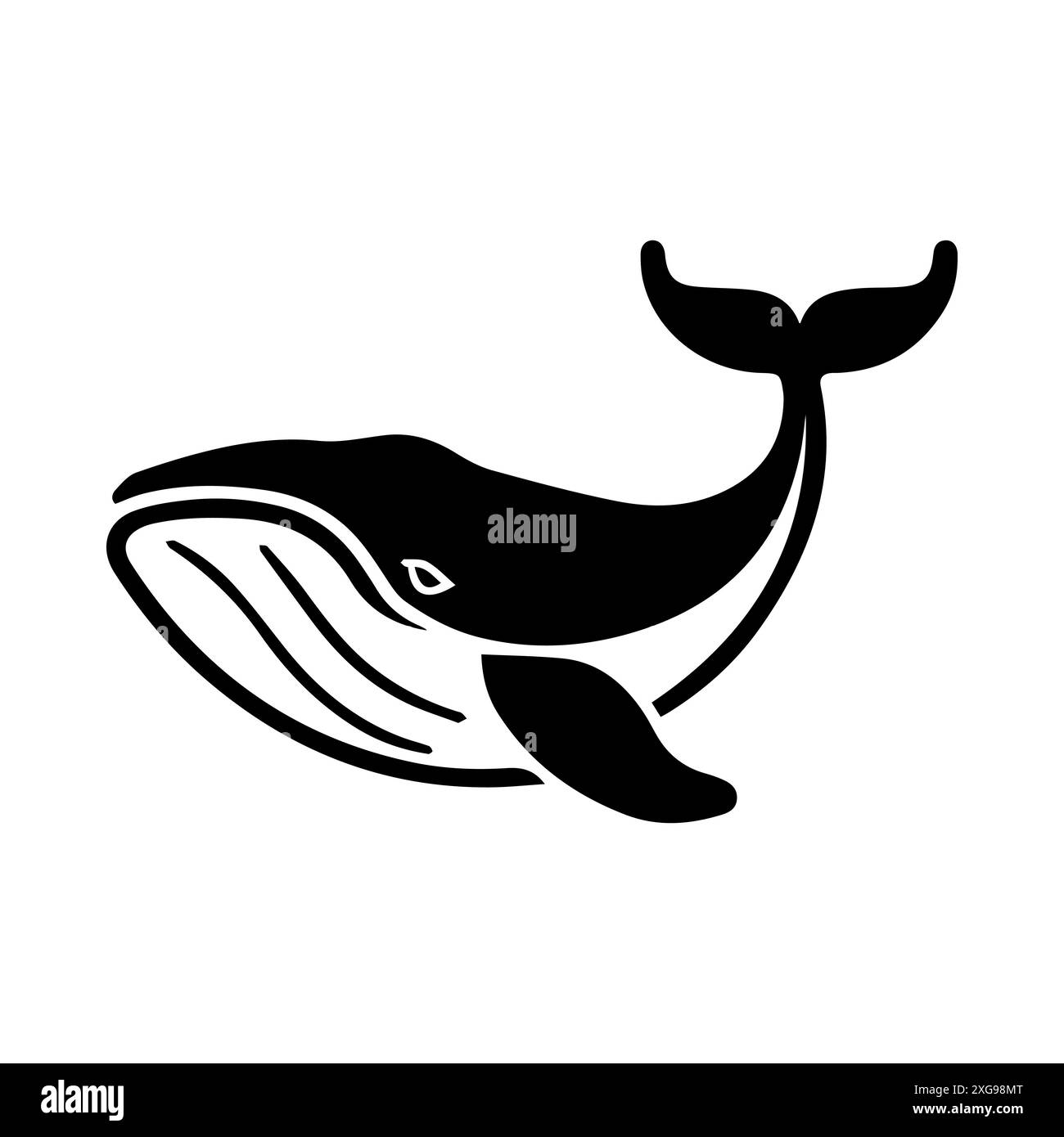 Whale icon or modern line symbol. Vector line art and icon design with ...