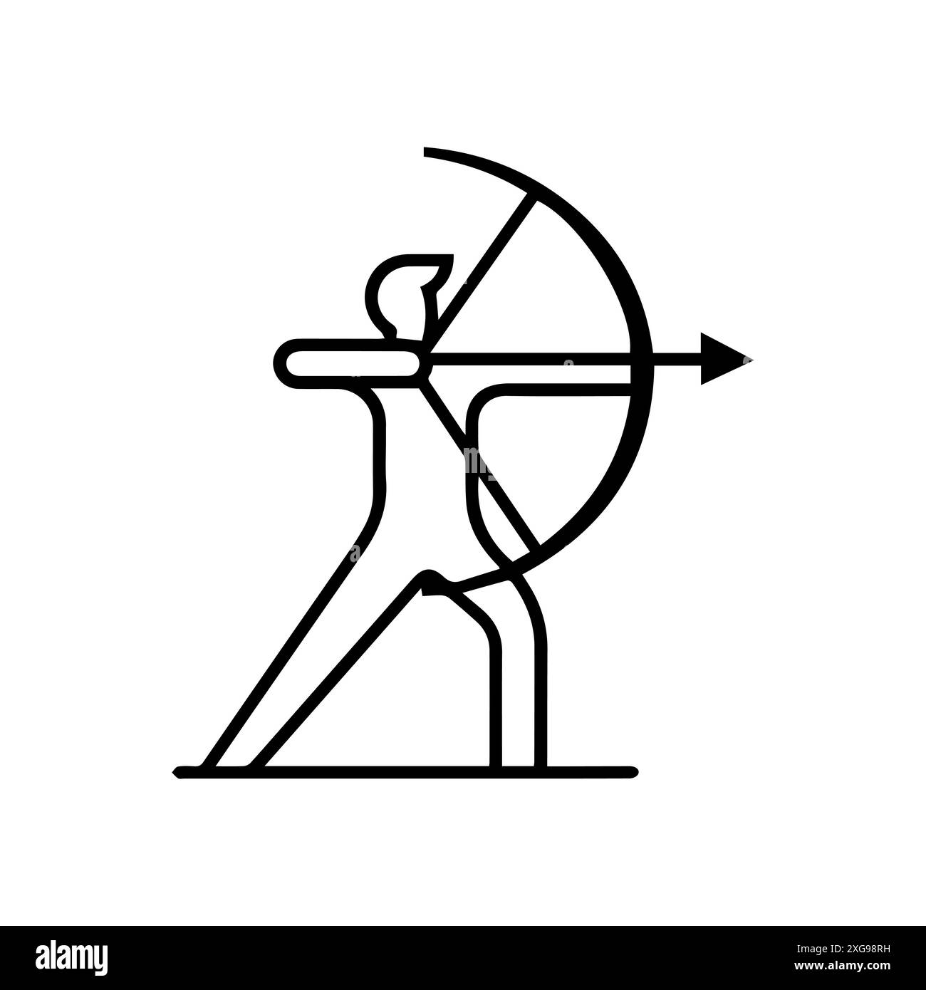 Archery icon or modern line symbol. Vector line art and icon design ...