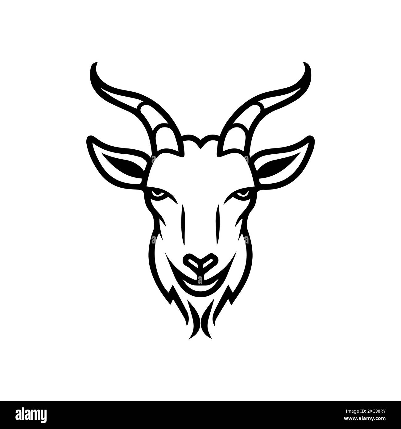 Goat icon or modern line symbol. Vector line art and icon design with ...