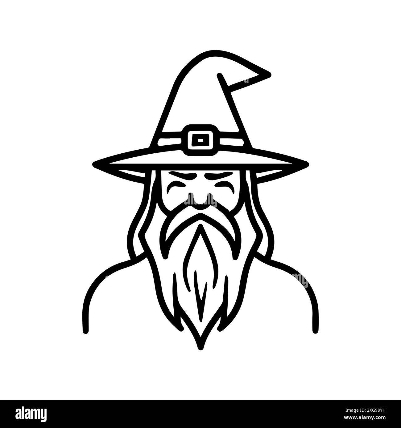 Warlock line art Cut Out Stock Images & Pictures - Alamy
