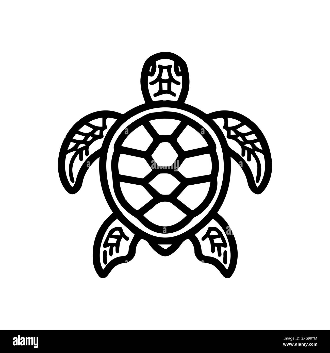 Turtle icon or modern line symbol. Vector line art and icon design with ...