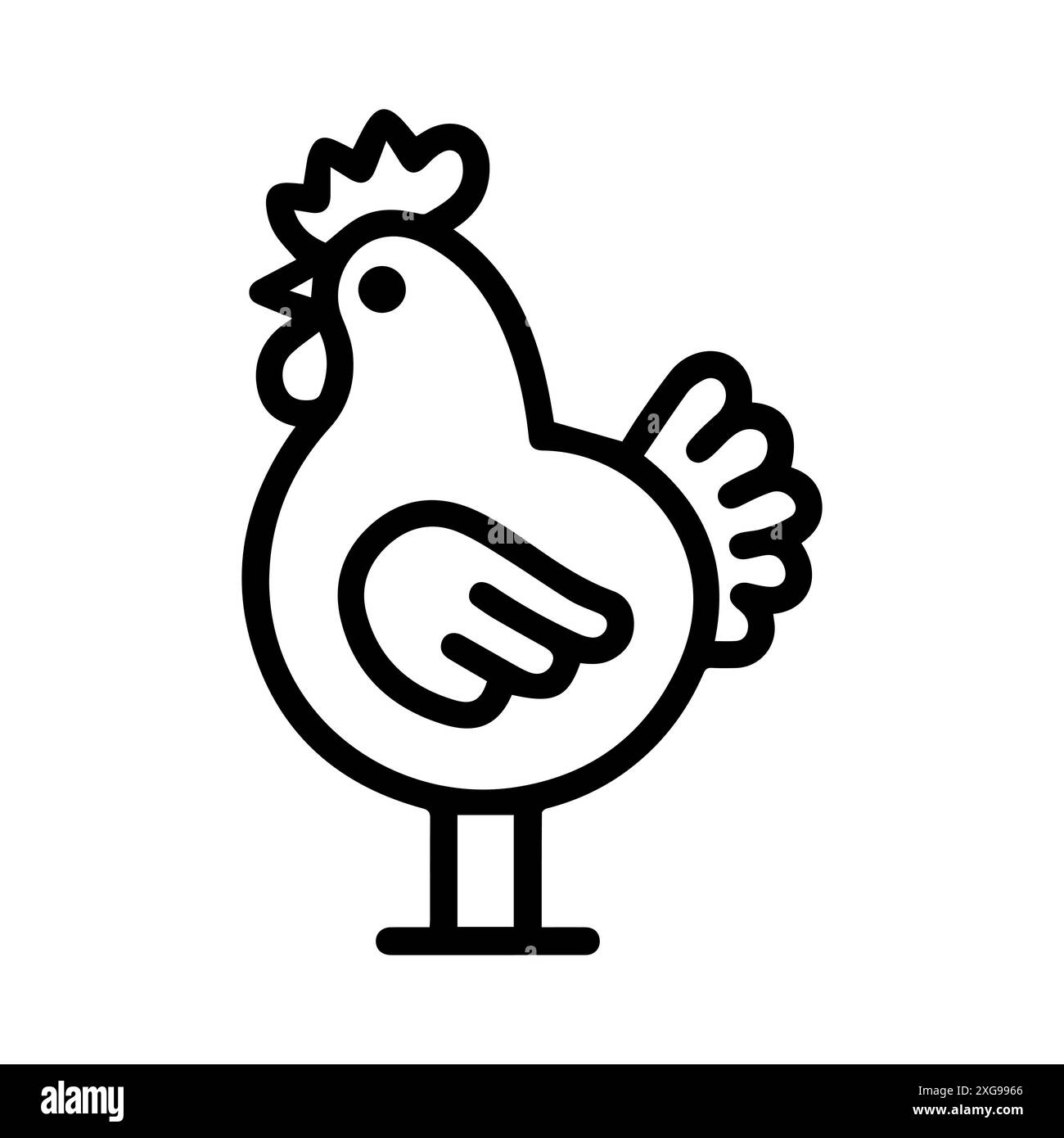 Hen icon or modern line symbol. Vector line art and icon design with ...