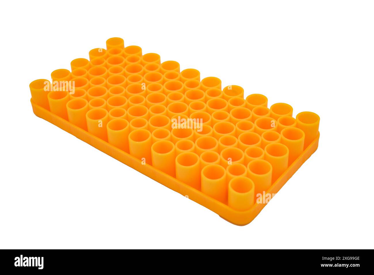 universal plastic ammunition reloading tray. It is an orange tray to ...