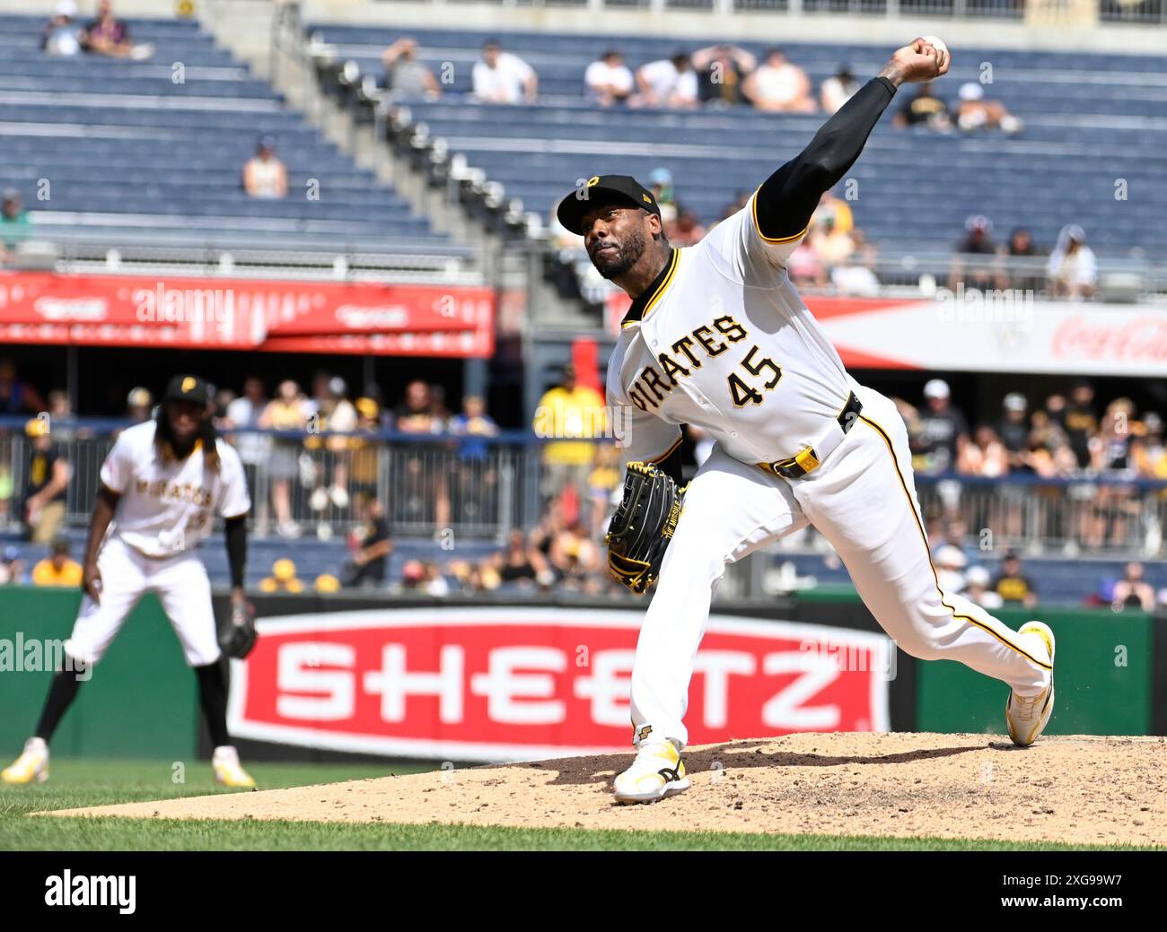Pittsburgh, United States. 07th July, 2024. Pittsburgh Pirates pitcher ...
