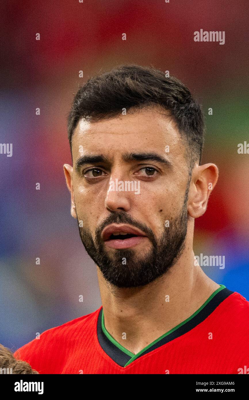 Hamburg, Germany. 05th, July 2024. Bruno Fernandes of Portugal seen ...