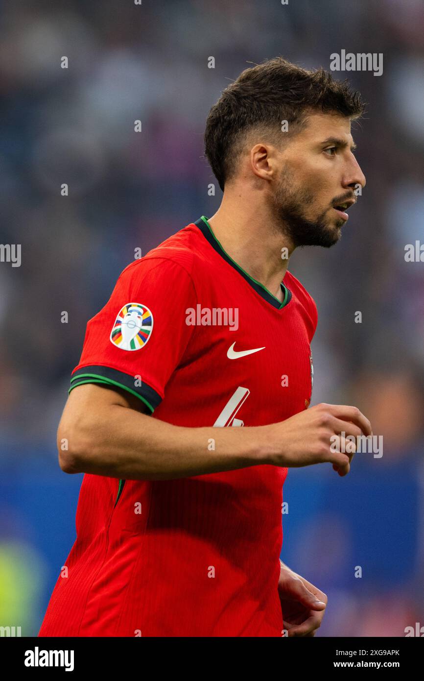 Hamburg, Germany. 05th, July 2024. Ruben Dias (4) of Portugal seen ...