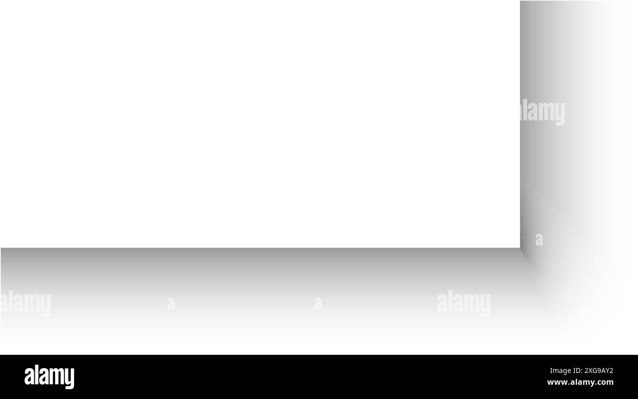 Rectangle paper page, poster or packing box shadow effect for mockup ...