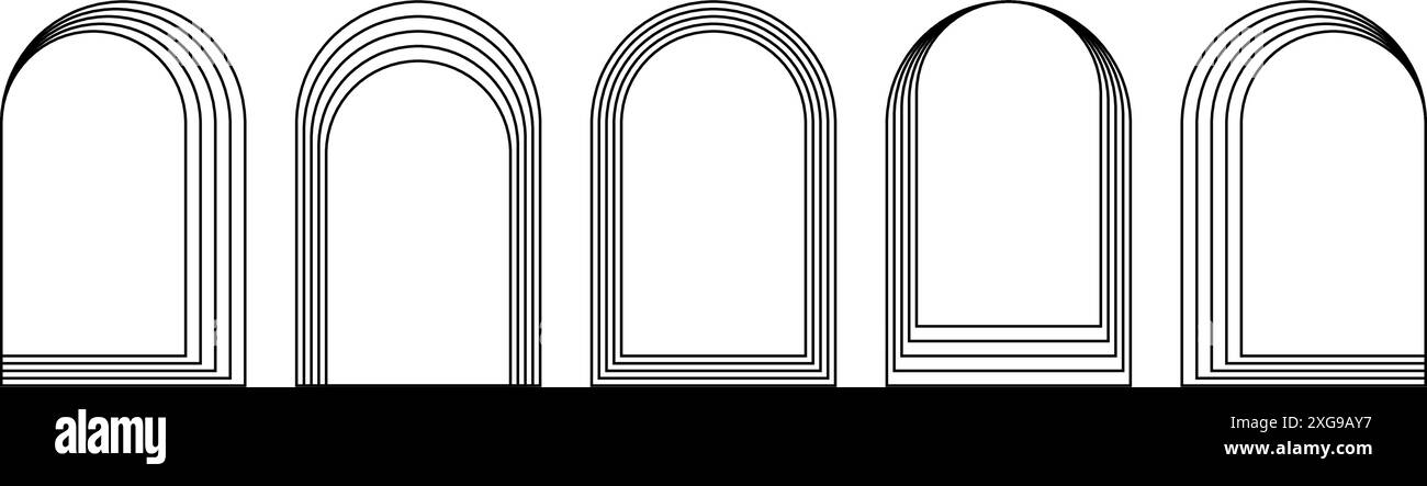 Old window frames Stock Vector Images - Alamy