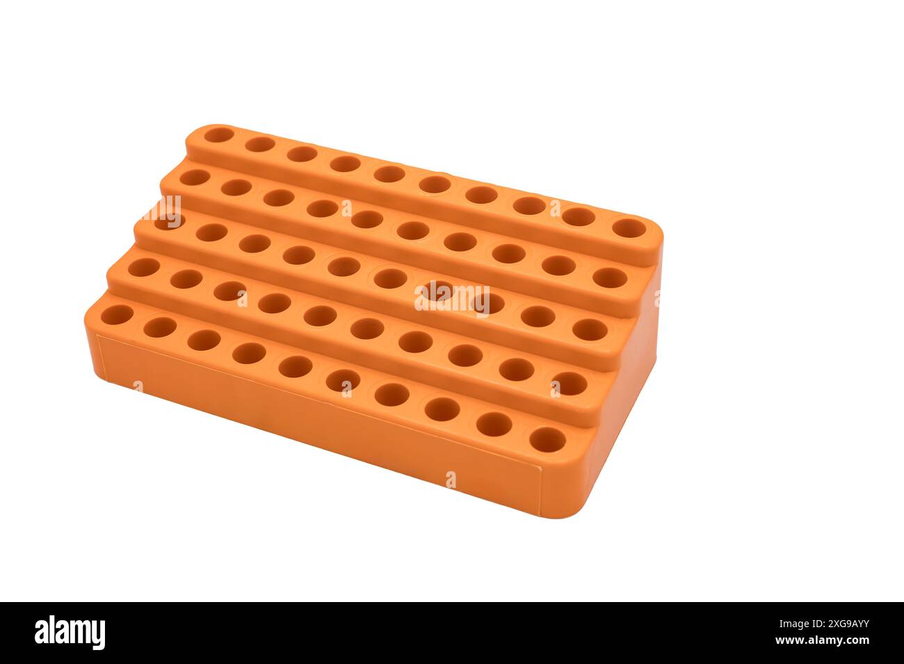 Detail of a universal plastic ammunition reloading tray. It is an ...