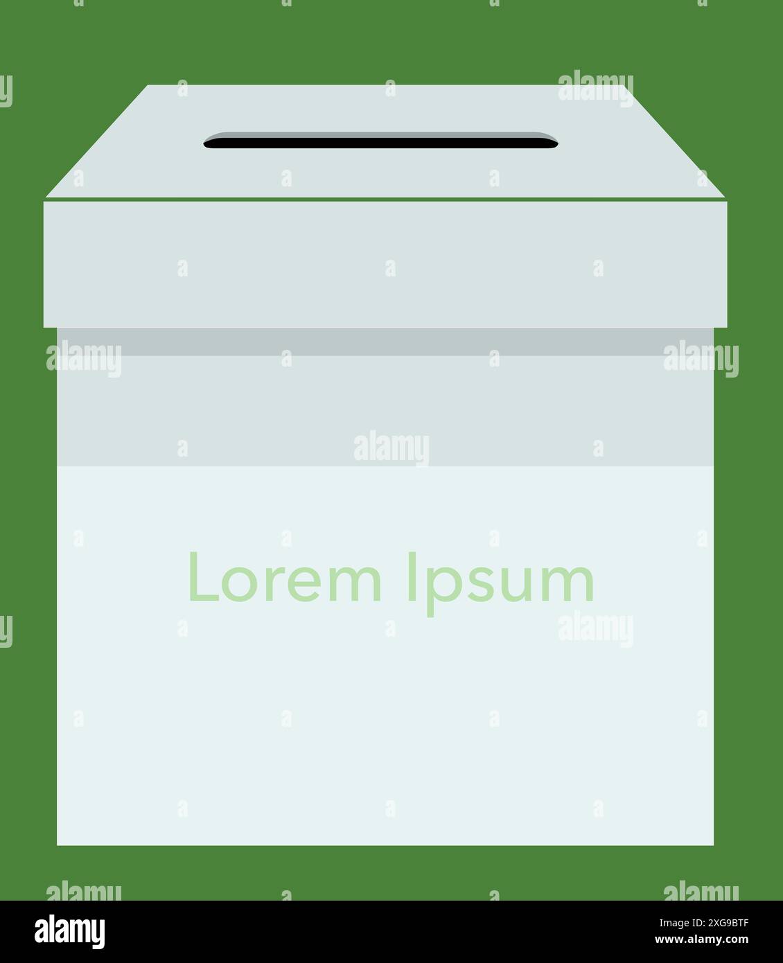 An election ballot box is seen with a large area for text, headline ...