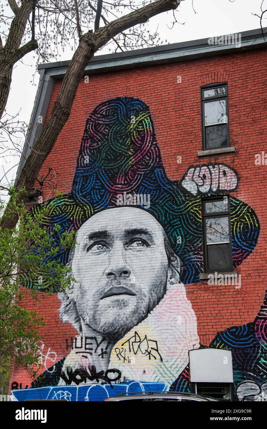 Eric Clement mural on Clark Street in downtown Montreal, Quebec, Canada ...