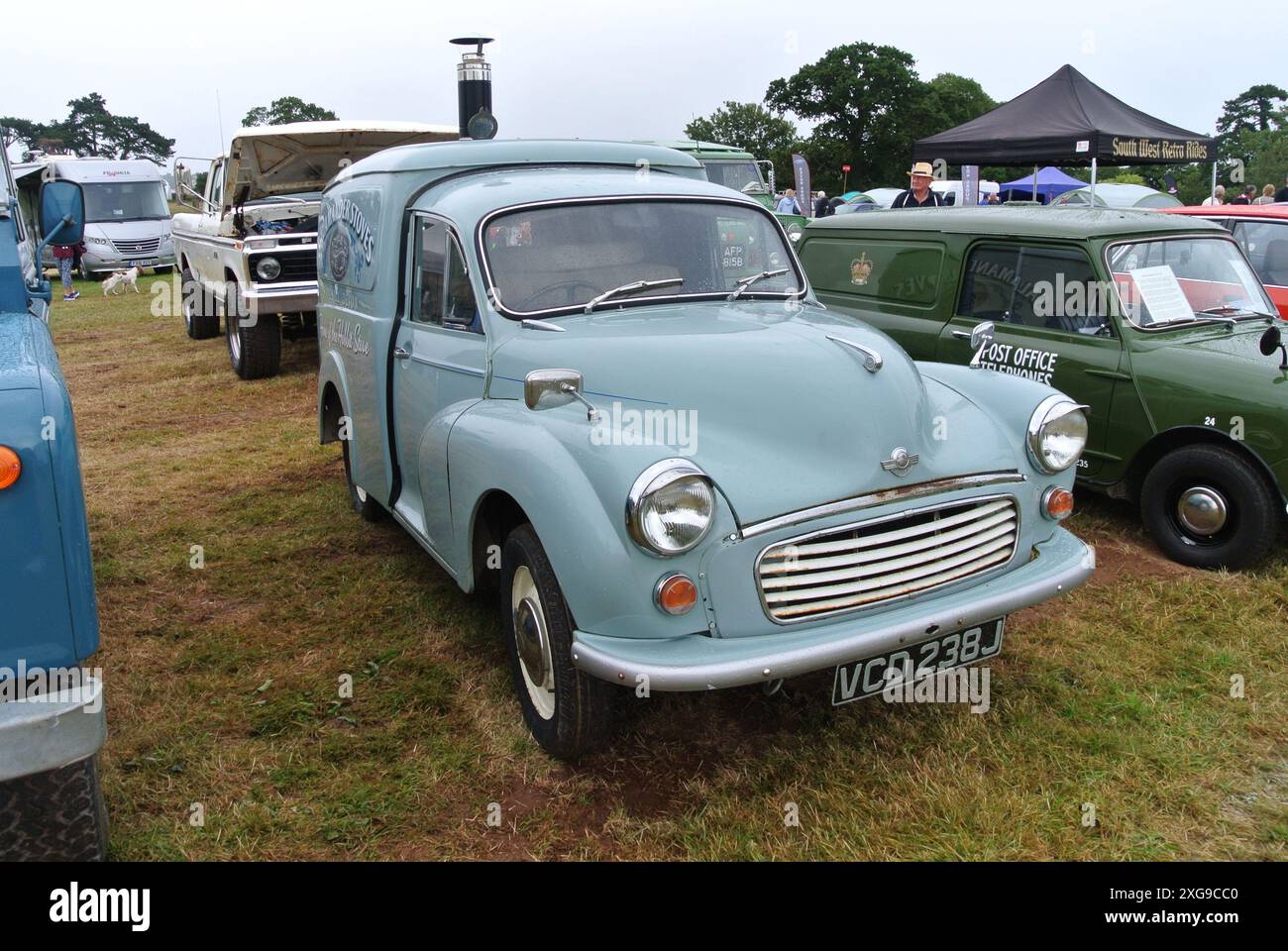 A 1971 Morris Minivan parked on display at the 48th Historic Vehicle ...