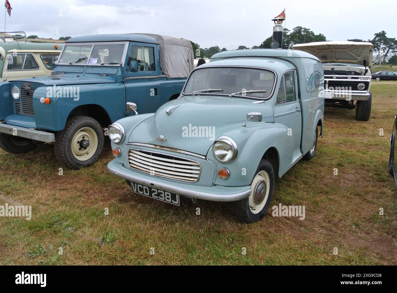 A 1971 Morris Minivan parked on display at the 48th Historic Vehicle ...