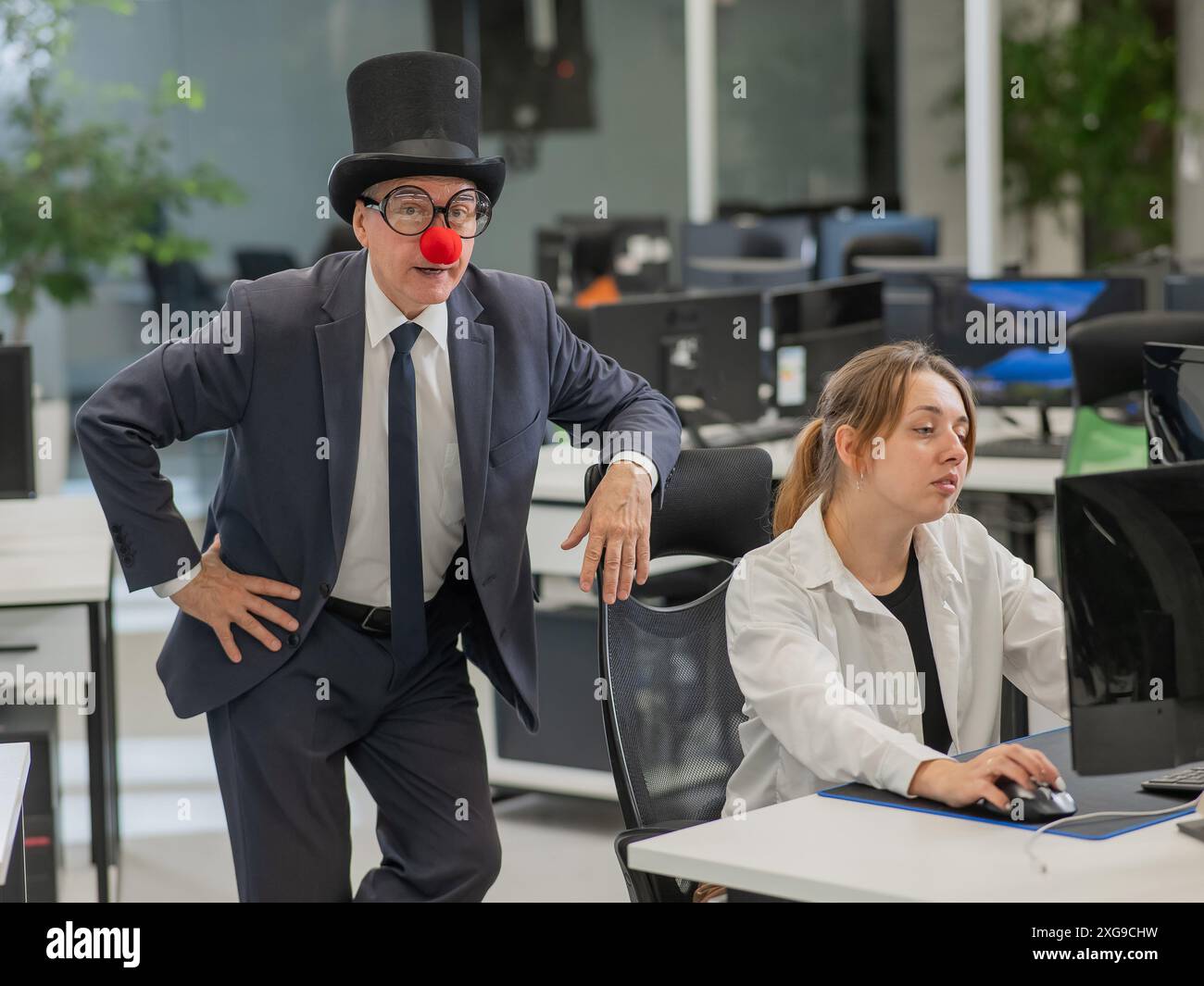 Employee in costume works on hi-res stock photography and images - Alamy