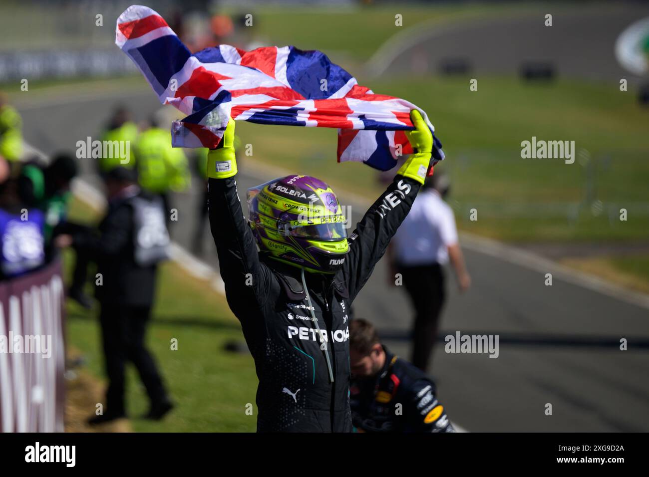 Silverstone, UK. 07th July 2024. Lewis Hamilton of Mercedes-AMG ...