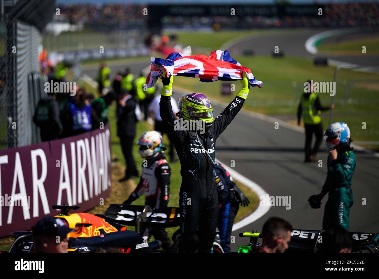 Silverstone, UK. 07th July 2024. Lewis Hamilton of Mercedes-AMG ...
