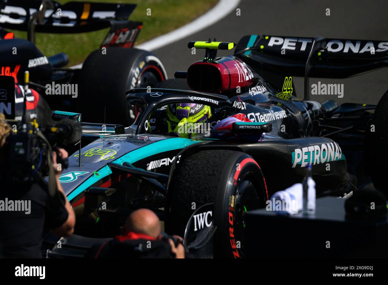 Silverstone, UK. 07th July 2024. Lewis Hamilton of Mercedes-AMG ...