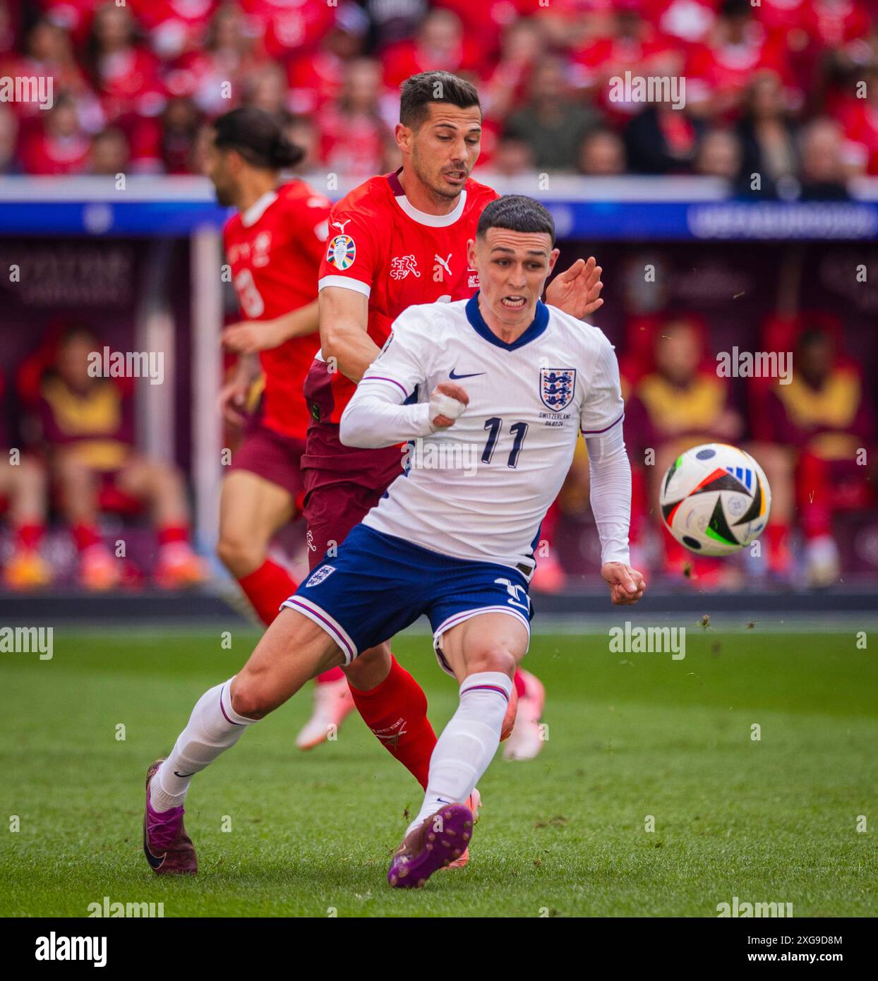 Dusseldorf, Germany. 06th Jul 2024. Phil Foden (ENG) England - Swiss ...